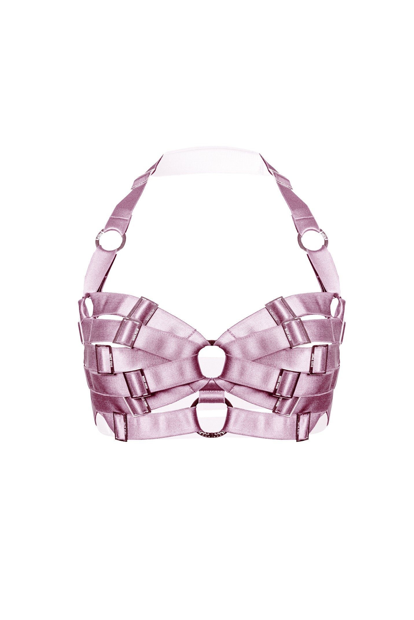Boudoir Bra Harness Dusted Pink Tealecoco